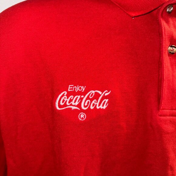 Coca Cola | Shirts | Cocacola Embroidered Polo Company Work Uniform ...